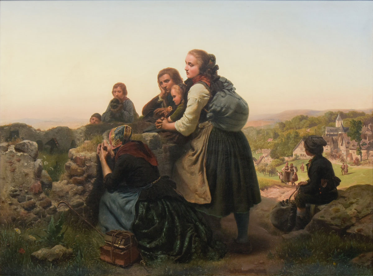 CARL WILHELM HÜBNER (ALEMANHA, 1814-1879). "Bauern