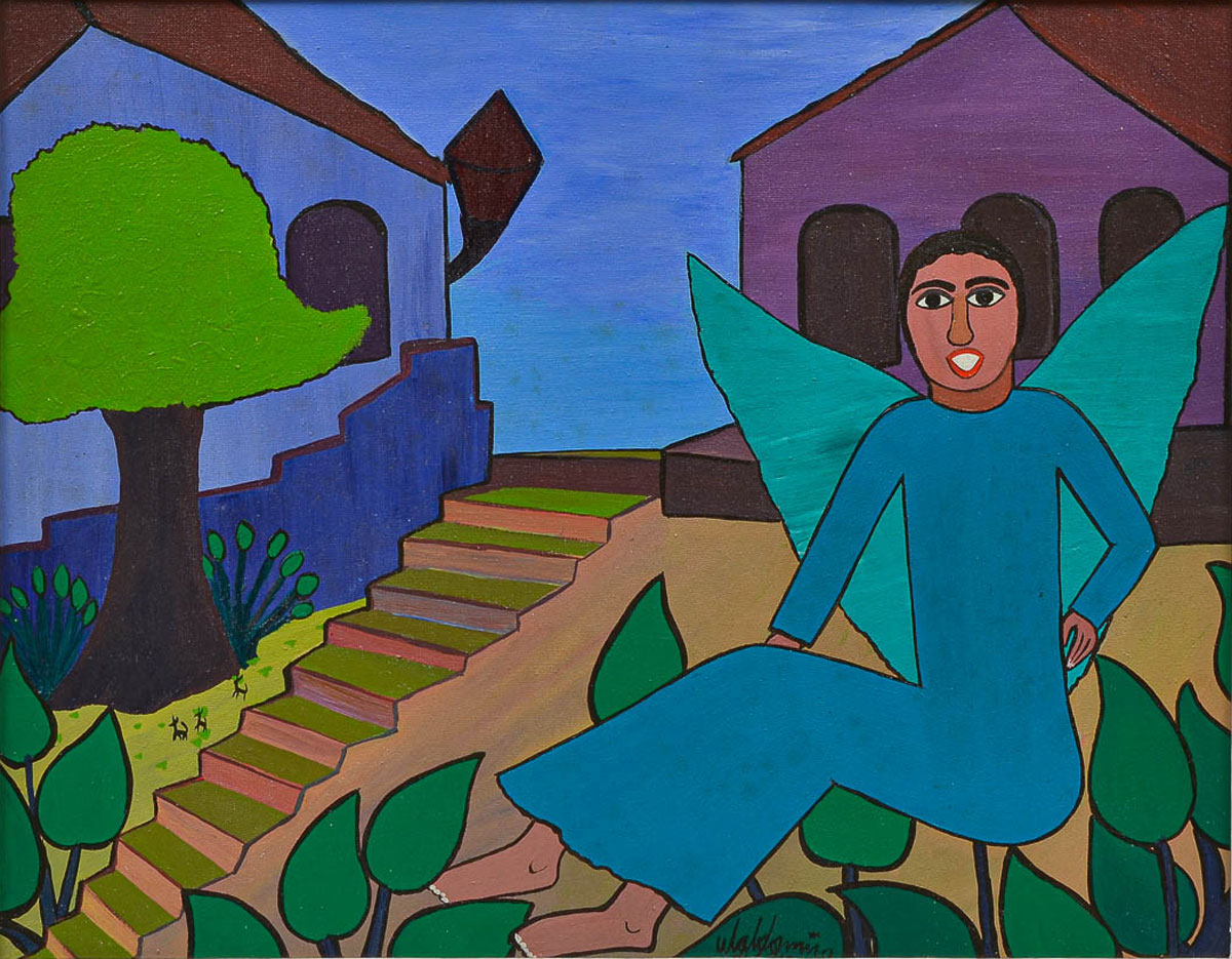WALDOMIRO DE DEUS (BAHIA, 1944). "O Anjo", óleo
