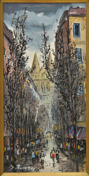 PAUL ARMANDI (XIX). "Paysage Avec des Vêtements de
