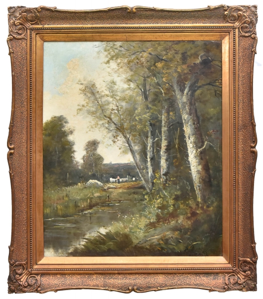 PAUL ARMANDI (XIX). "Paysage Avec des Vêtements de